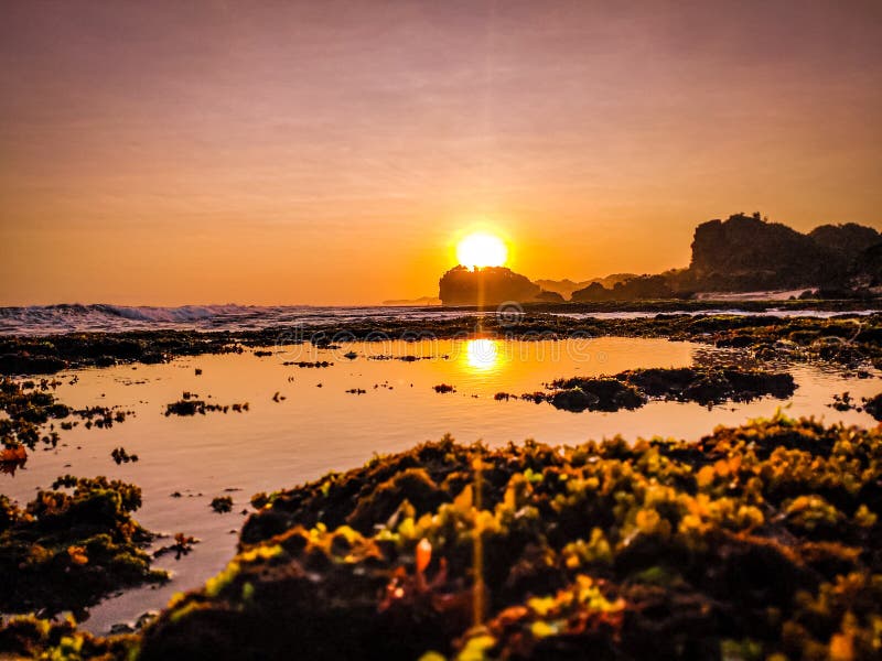 Beautiful Sunset on the Beach Spoil the Eye Stock Image - Image of ...