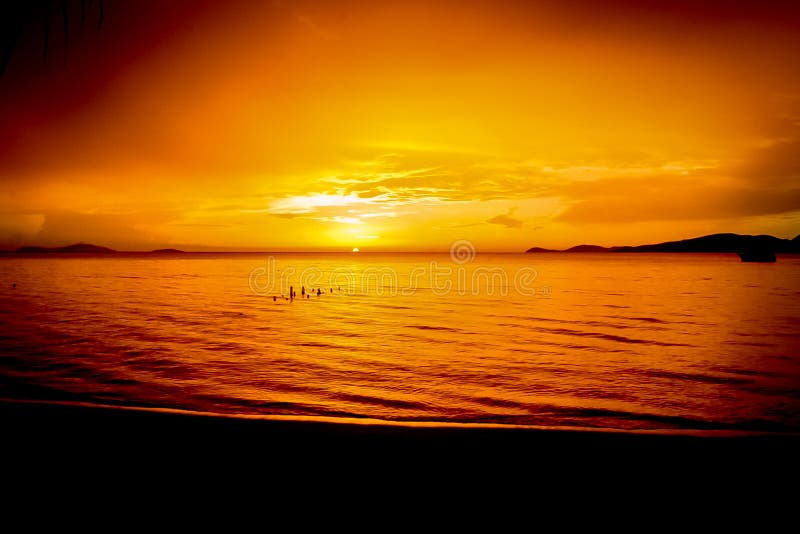 Beautiful Sunset on a Beach in Venezuela Stock Photo - Image of travel ...