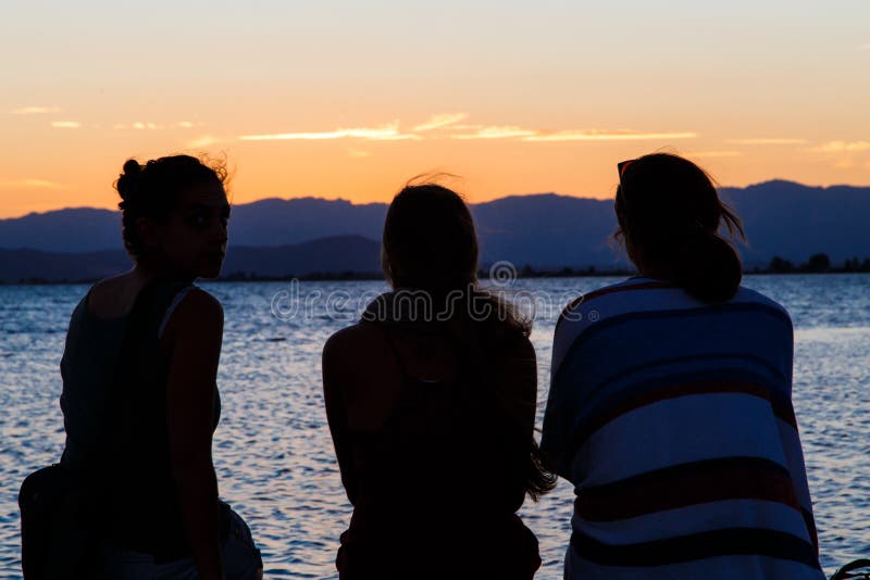 Sunset in delta ebro stock photo. Image of scene, sunset - 121181826