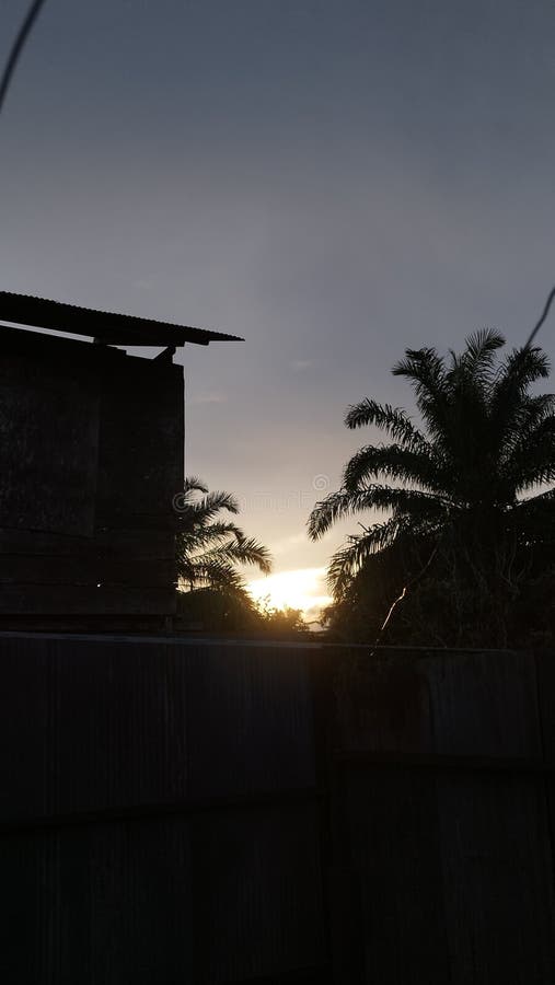 Beautiful Sunset Behind the House Stock Image - Image of sunset, house ...