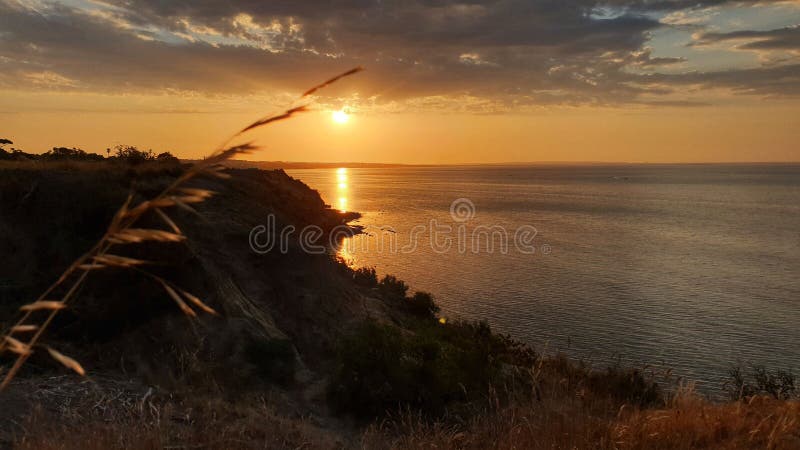 Beautiful Sunset on the Bellarine Peninsula Australia Stock Image ...