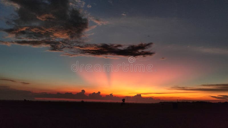 Beautiful Sunset in Blora, Indonesia Stock Photo - Image of indonesia ...