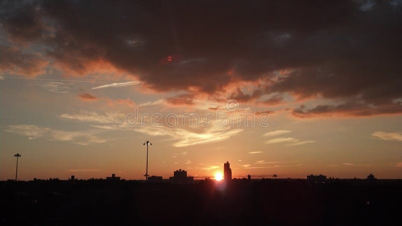 Bronx sunset stock photo. Image of sunset, bronx, buildings - 50587402