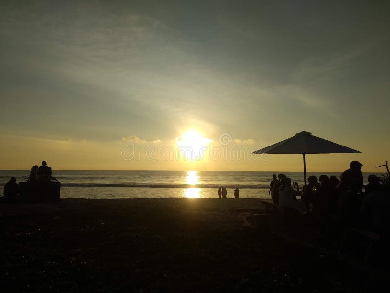 A Beautiful Sunset Cafe stock image. Image of evening - 242070219