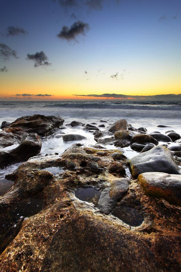 Beautiful Sunset at Canary Islands Stock Photo - Image of exotic ...