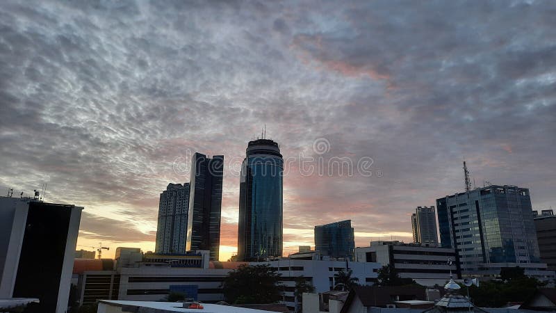 Beautiful Sunset in the City with View Look Amazing Editorial Stock ...