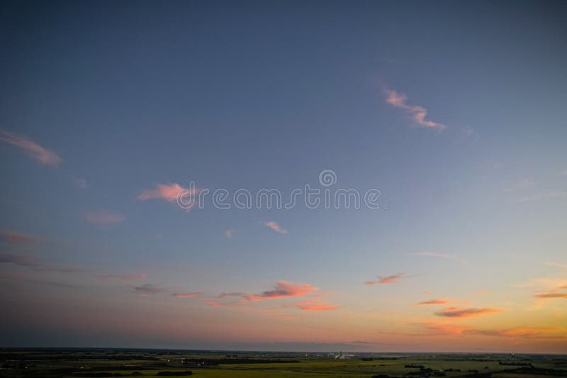 Beautiful Sunset with a Clear Blue Sky Stock Image - Image of blue ...