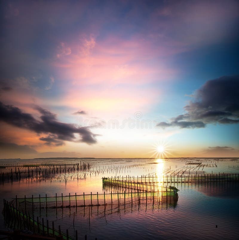 Beautiful sunset stock image. Image of landscape, reflection - 30839697