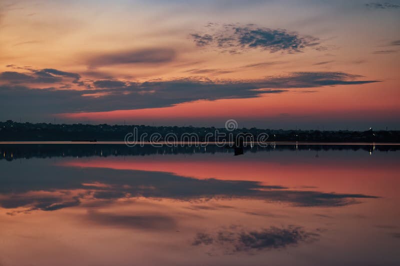 Beautiful Sunset with Clouds in the Foreground Stock Photo - Image of ...