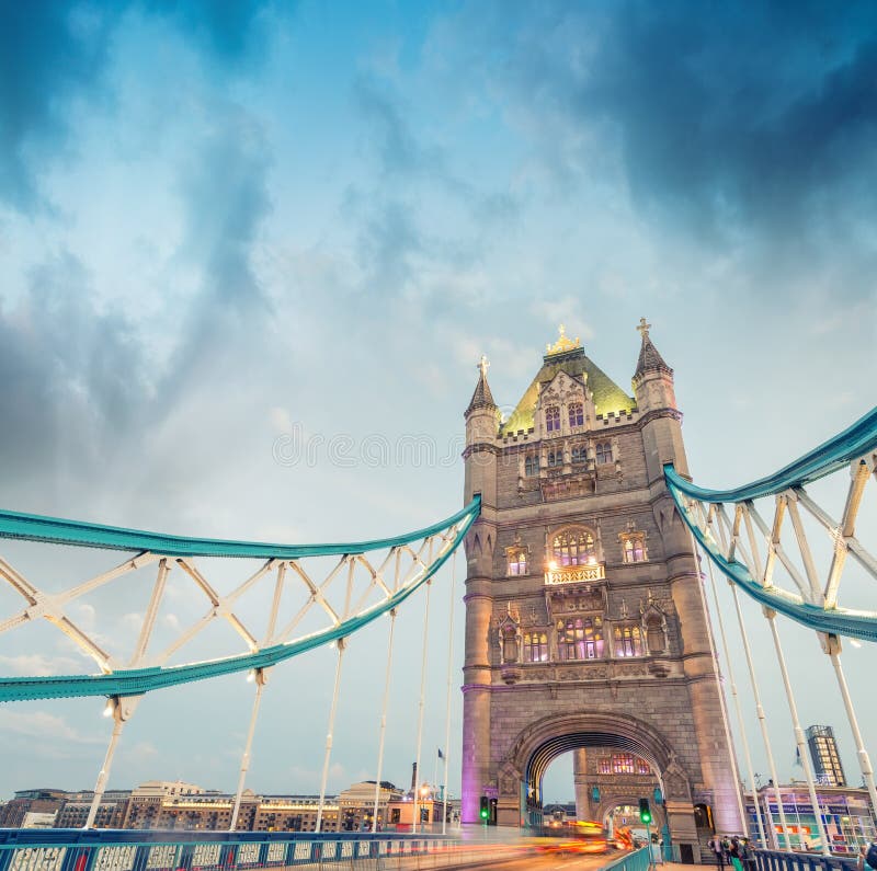 Beautiful Sunset Colors of Tower Bridge, London Stock Photo - Image of ...