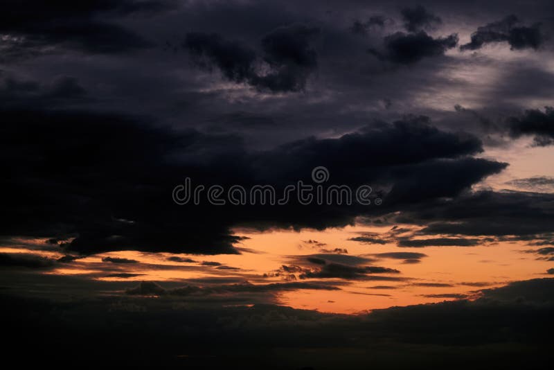 Beautiful Sunset - Dark Sky with Clouds and Sunlight Stock Image ...