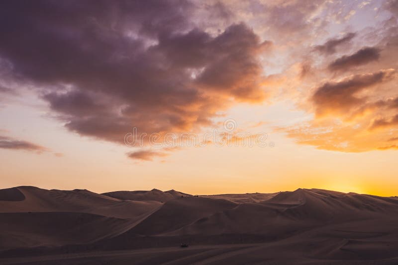 Beautiful Sunset in the Desert Stock Image - Image of landscape ...