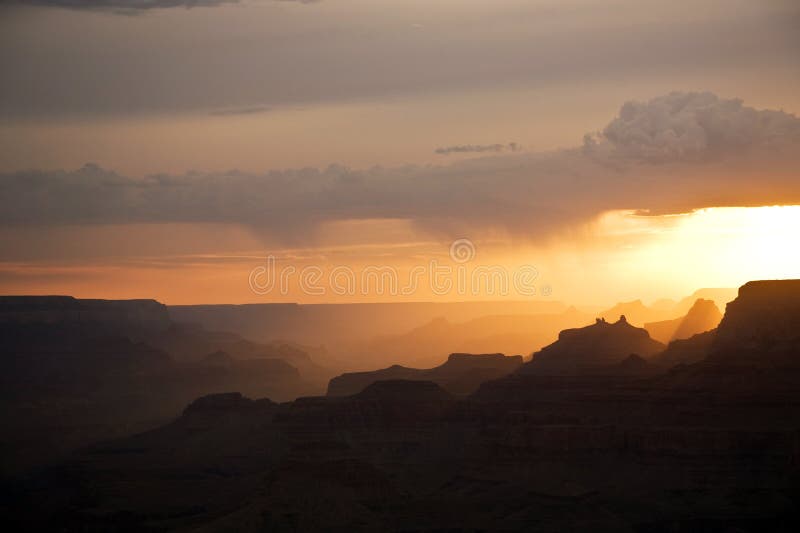 Beautiful Sunset at Desert View Point Stock Photo - Image of park ...