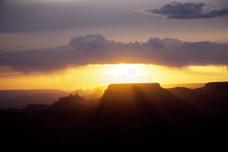 Beautiful Sunset at Desert View Point in the Great Canyon Stock Photo ...