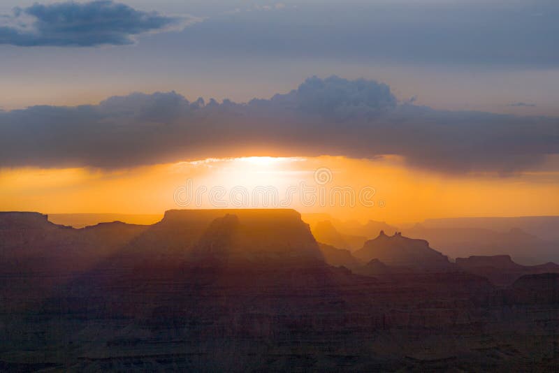Beautiful Sunset at Desert View Point the Great Canyon Stock Image ...