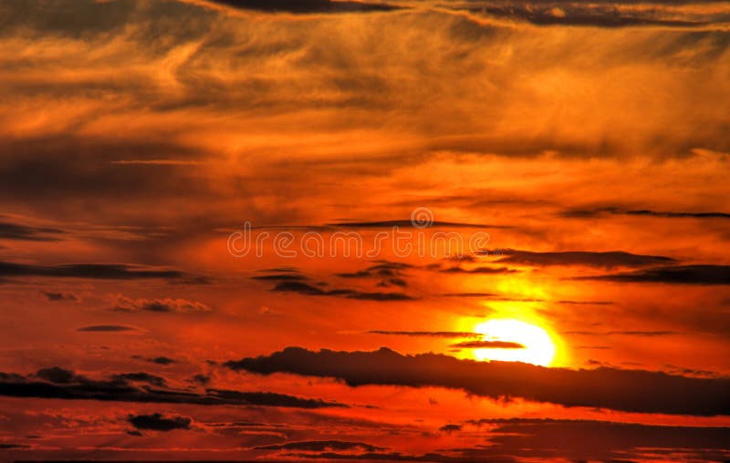 Beautiful Sunset with Dramatic Clouds Stock Photo - Image of beautiful ...