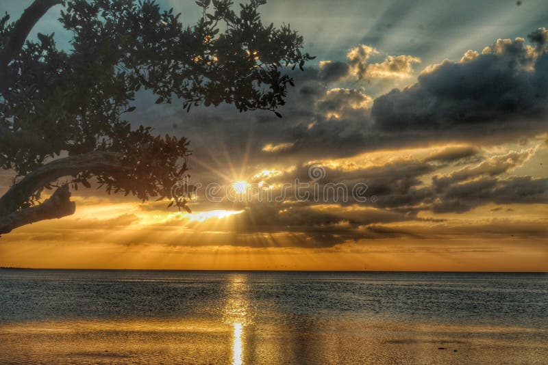 Beautiful sunset stock image. Image of sunset, tarpon - 78797865