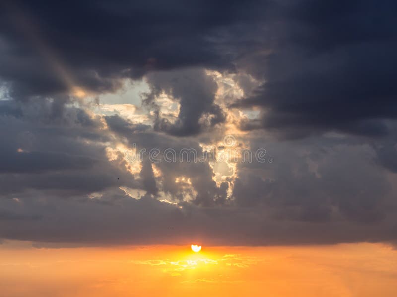 Beautiful sunset stock image. Image of radiance, rays - 56061679