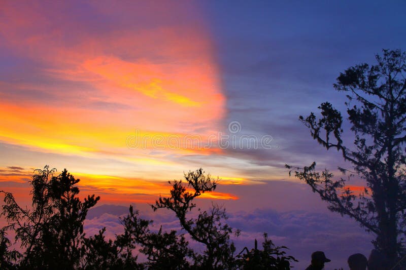 Beautiful of Sunset in Garut West Java Stock Photo - Image of cikuray ...