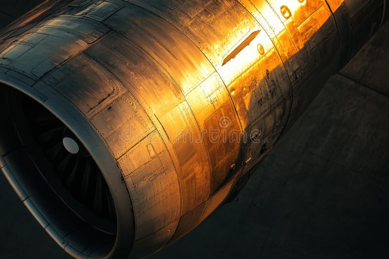 Beautiful Sunset Glow Illuminating Airplane Wing Creating a Stunning ...