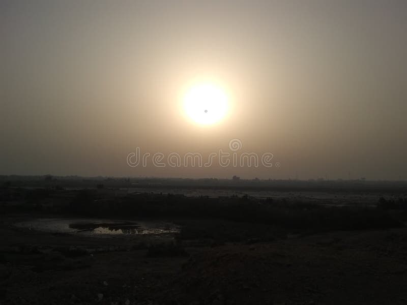 Beautiful sunset Karachi stock image. Image of morning - 190444437