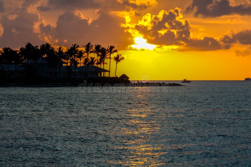 Beautiful Sunset in Key West. Miami, Florida Stock Image - Image of ...