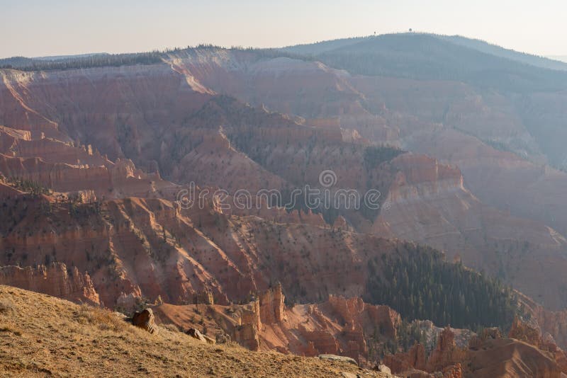 Beautiful Sunset Landscape of the Cedar Breaks from Sunset View ...