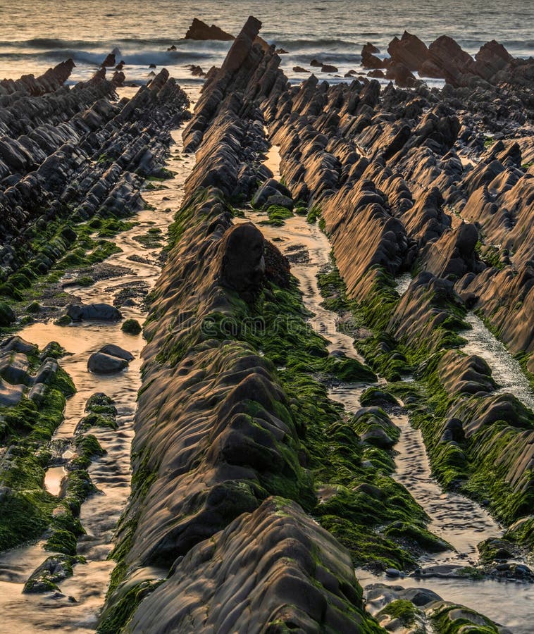 Beautiful Sunset Landscape Image of Welcome Mouth Beach in Devon ...