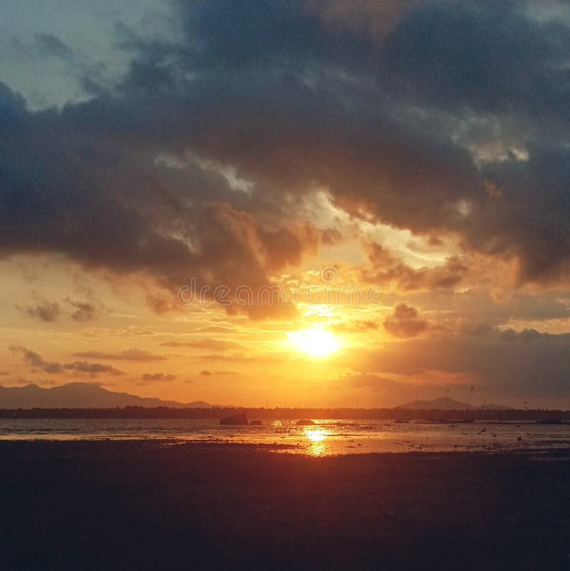 Beautiful Sunset in Lombok Indonesia Stock Photo - Image of sunset ...