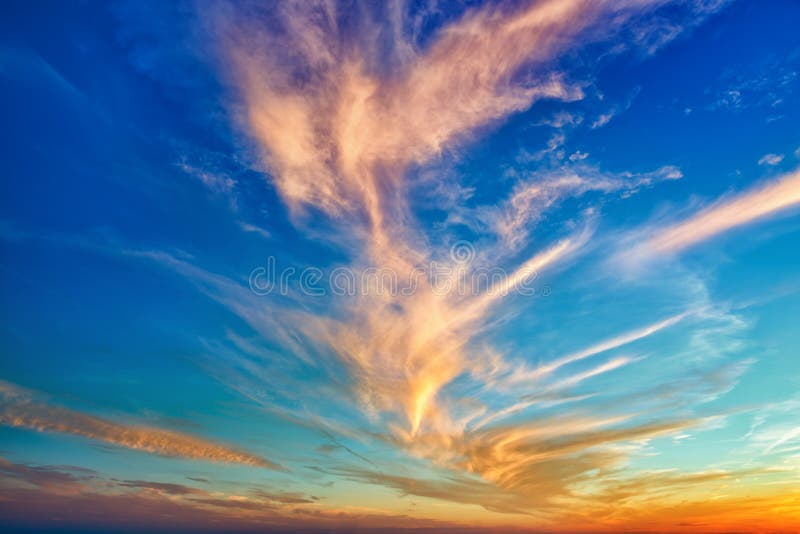 Beautiful Sunset with Magical Clouds Stock Image - Image of sundown ...