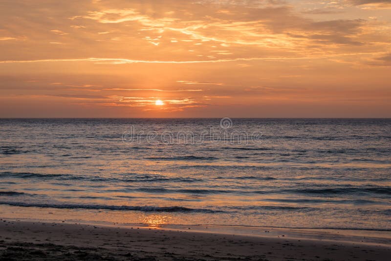 Beautiful Sunset in Mancora Beach - Mancora, Peru Stock Image - Image ...