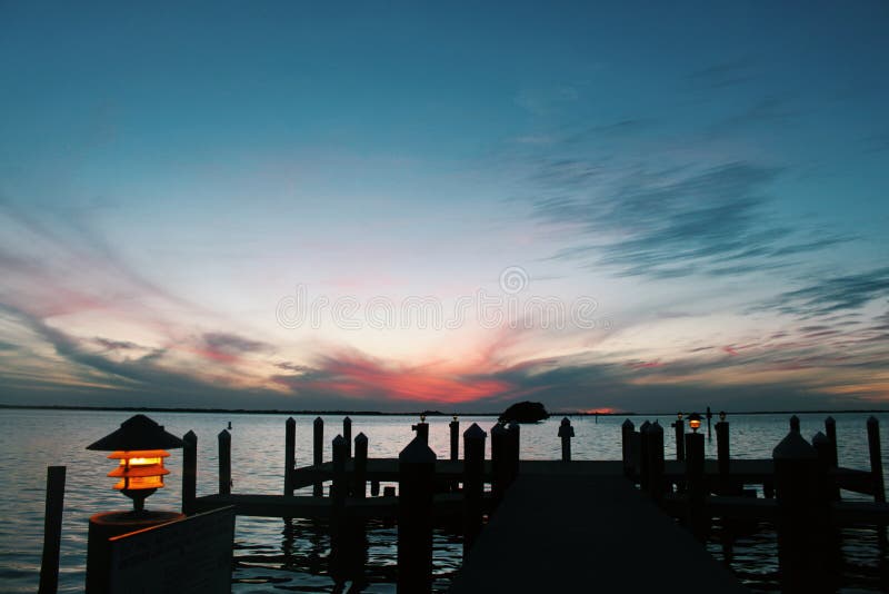 Beautiful Sunset at Miami Florida Stock Image - Image of sunset, miami ...