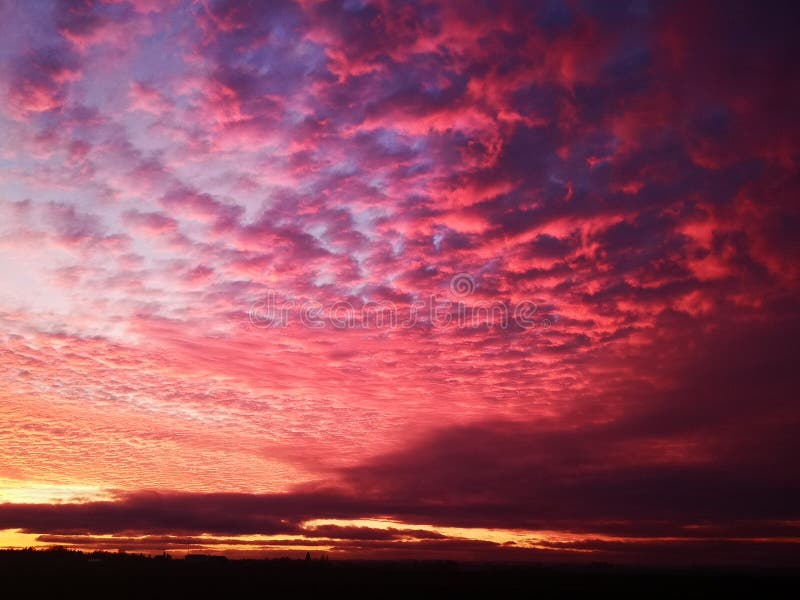Spectacular Mystical Sunset Stock Photo - Image of beautiful, white ...