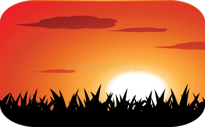 Beautiful sunset stock illustration. Illustration of light - 39633595