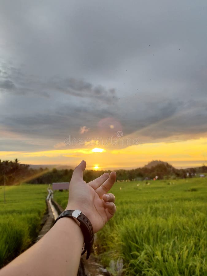 Beautiful Sunset, but Not Handheld Stock Image - Image of sunset ...