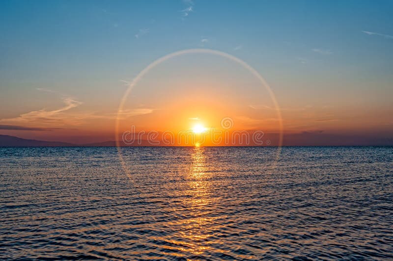 Beautiful Sunset Out on the Sea Stock Image - Image of innovation, land ...