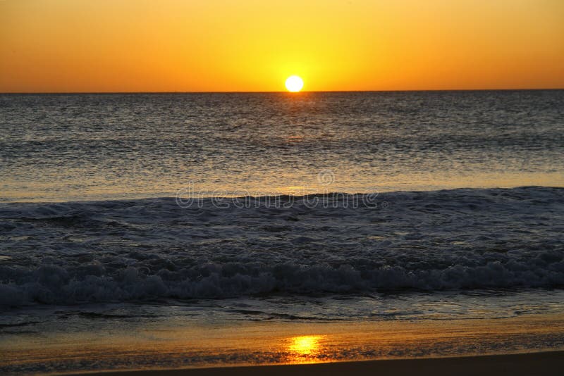 A Beautiful Sunset Over the Atlantic Ocean in Tarifa Stock Photo ...