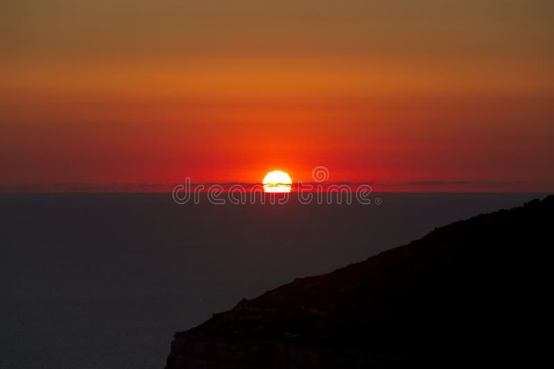 Sunset at Dingli stock image. Image of malta, nature - 193183723