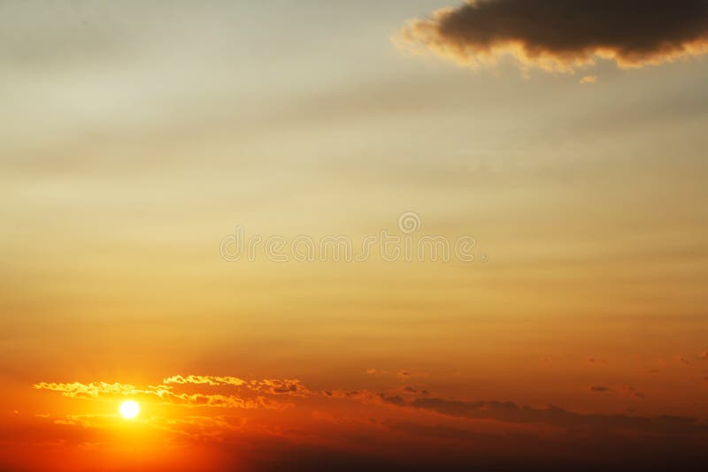 Beautiful Sunset Over the Horizon Stock Image - Image of high, sunny ...