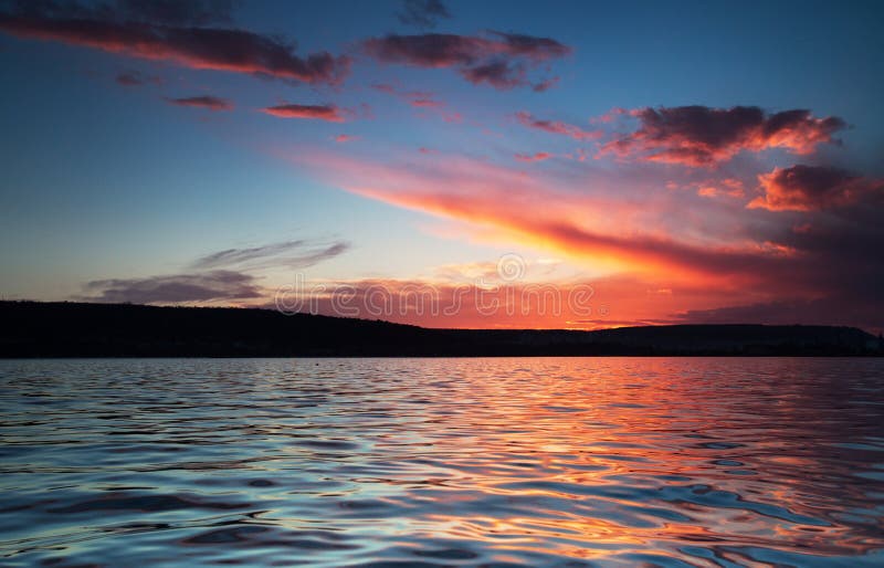 Beautiful Sunset Over the Horizon Stock Image - Image of bright, summer ...