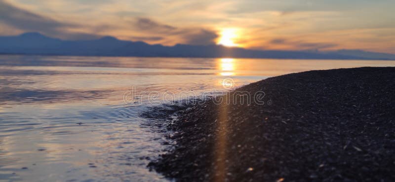 Beautiful Sunset Over the Lake Sevan in Armenia Stock Image - Image of armenia, lake: 214032371