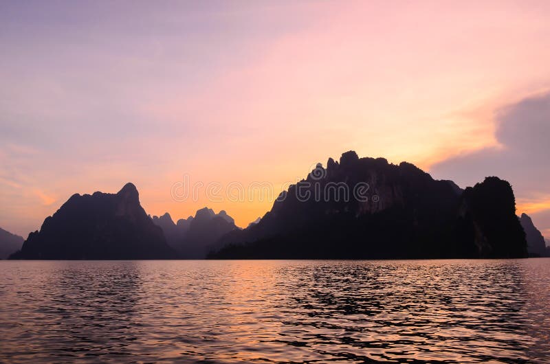 Beautiful Sunset Over Mountain Stock Image - Image of background ...