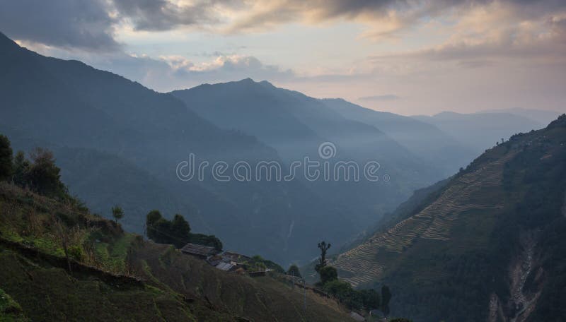 Beautiful Sunset Over Mountains Stock Image - Image of hiking, holiday ...
