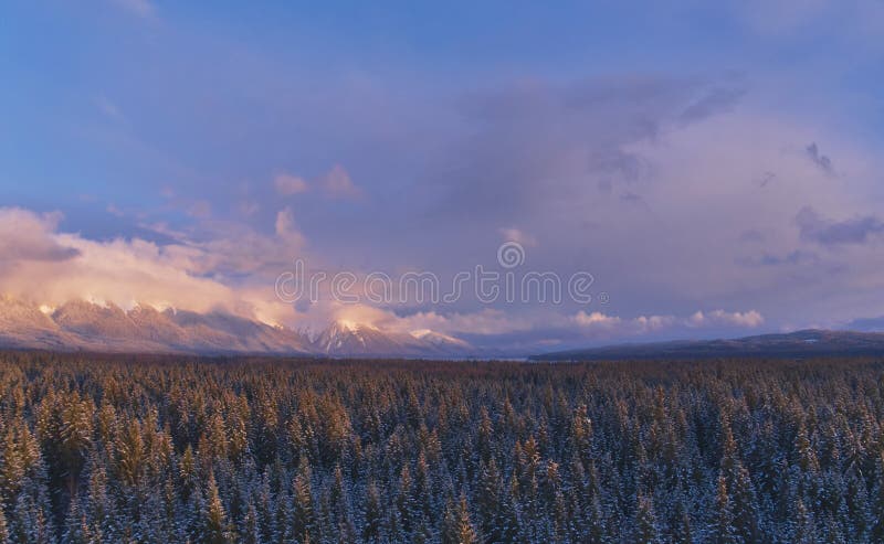 Ice sunset in alaska stock image. Image of afterglow - 215481251