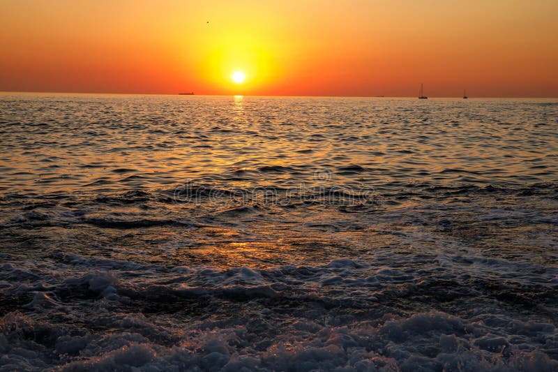 Beautiful Sunset Over the Ocean. Stock Image - Image of daylight ...
