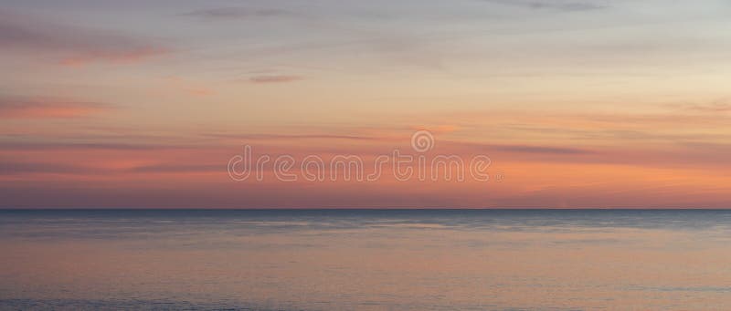 Beautiful Sunset Over the Ocean with Colorful Sky Stock Image - Image ...