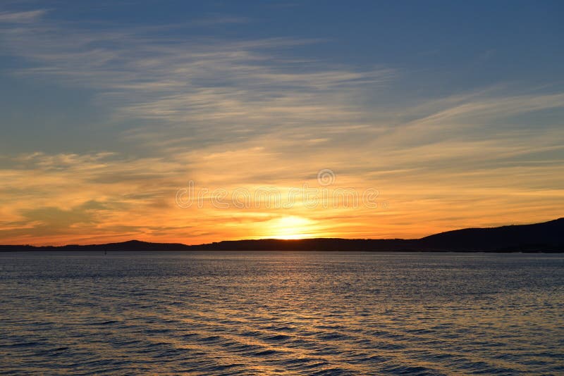 Beautiful Sunset Over the Ocean Stock Photo - Image of beautiful ...