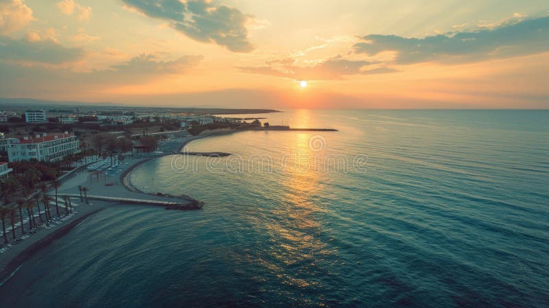 Beautiful Sunset Over the Ocean, Perfect for Travel Ads Stock Photo ...