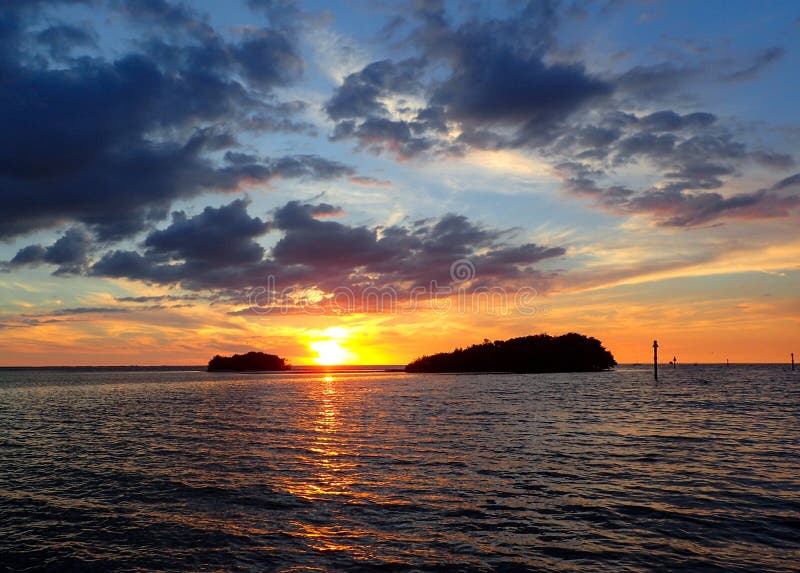 Beautiful Sunset Over the Ocean Stock Image - Image of coastline ...