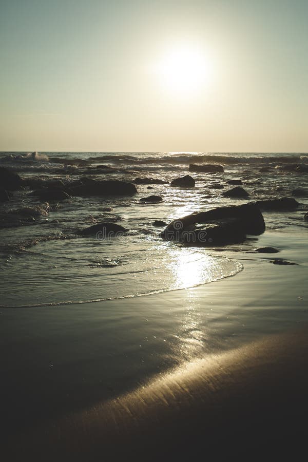 Beautiful Sunset Over the Ocean. Sunrise in the Sea. Stock Photo ...